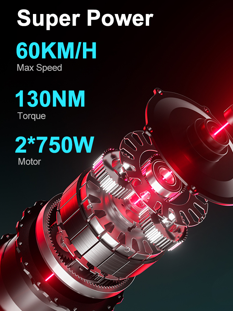 GUNAI-M2 Electric Bike: 48V 1500W Motor, 60KM/h Speed, 17.5Ah Battery ...